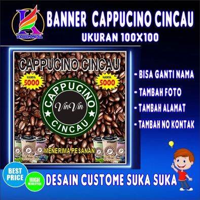 Spanduk Banner Capucino Cincau/ Banner Capcin Viral/ Spanduk Minuman ...
