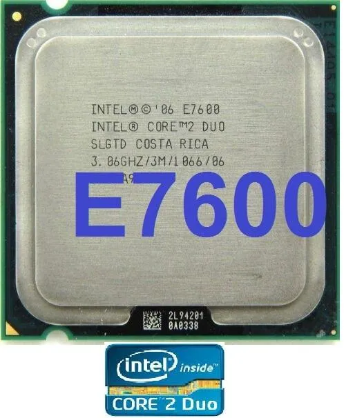 e7600 INTEL Core 2 Duo E7600 CPU SLGTN 3.06GHz 3MB/1066Mhz LGA775 | Lazada.co.th