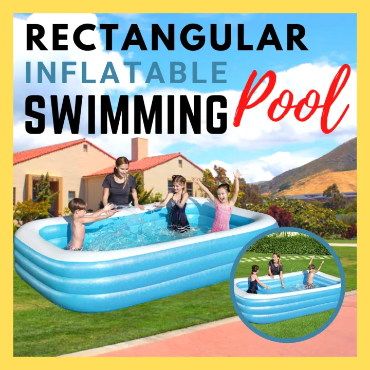 BESTWAY Rectangular Inflatable Swimming Pool | Lazada PH