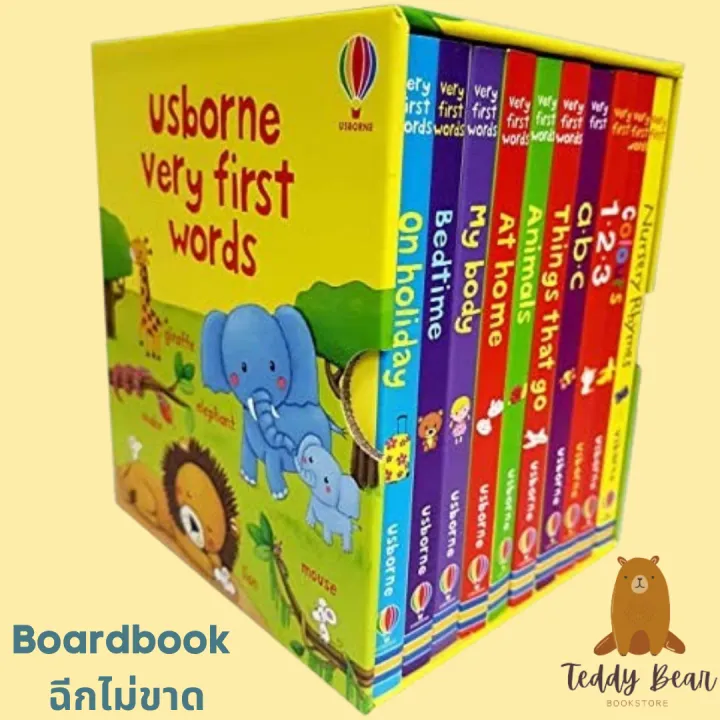 พร้อมส่ง Usborne very first words board book 10เล่ม ABC หนังสือภาษา ...