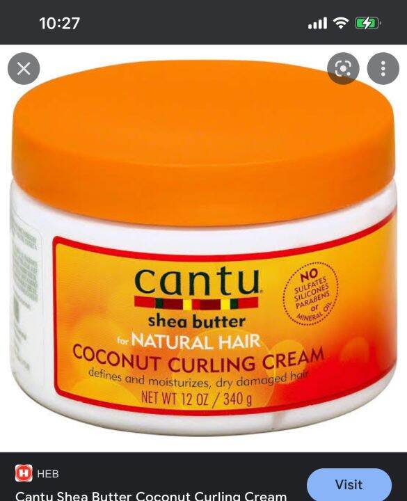 Cantu Shea Butter Curl Activator Cream Coconut Curling Cream Leave In