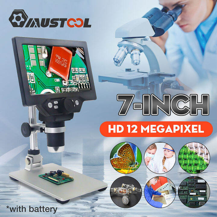 Original MUSTOOL G1200 Digital Microscope Electronic 12MP 7 Inch LCD ...