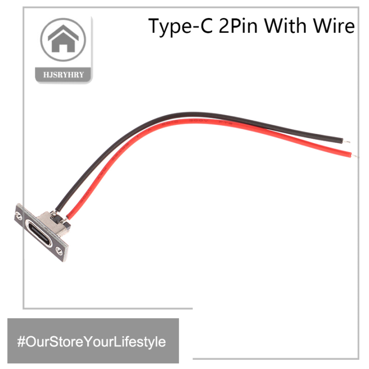 HITN USB Jack Type-C 2Pin 2P 4P Waterproof Strip Line Of Solder Joint ...