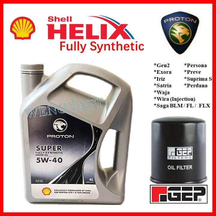 [Super] Shell Super 5w40 4L Fully Synthetic Engine Oil Minyak Hitam ...