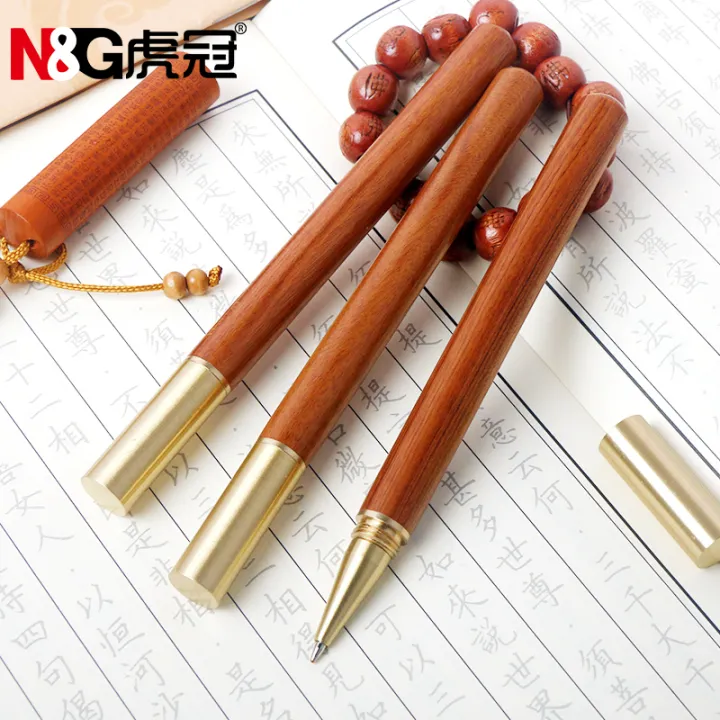 Tiger-crowned log sutra pen gold refill Heart Sutra Institute special ...