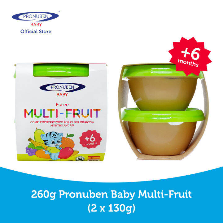 Pronuben Natural Baby Food 260g MultiFruit BPA & Gluten FREE | Lazada PH