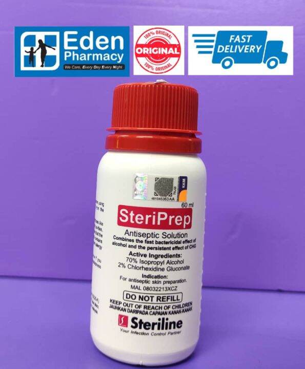 Steriline SteriPrep antiseptic solution ( 60ml ) ( Isopropyl alcohol ...