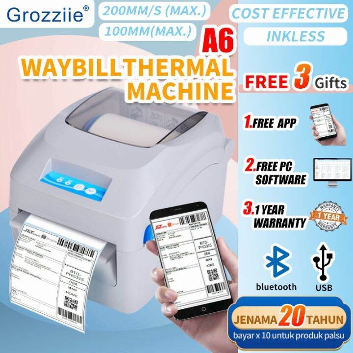 Thermal printer air Waybill Barcode Shipping Label bluetooth usb ...