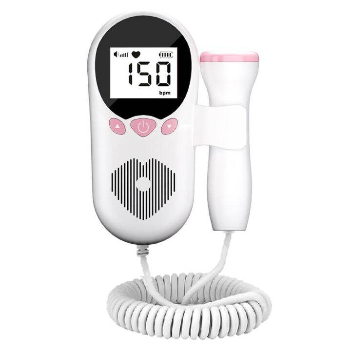 Handheld Fetal Doppler Heart Rate Monitor LCD Backlight Pulse Meter No ...