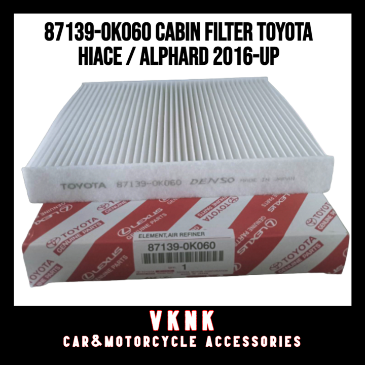 Cabin Filter Toyota HiAce / Alphard 2016-Up 87139-0K060 | Lazada PH