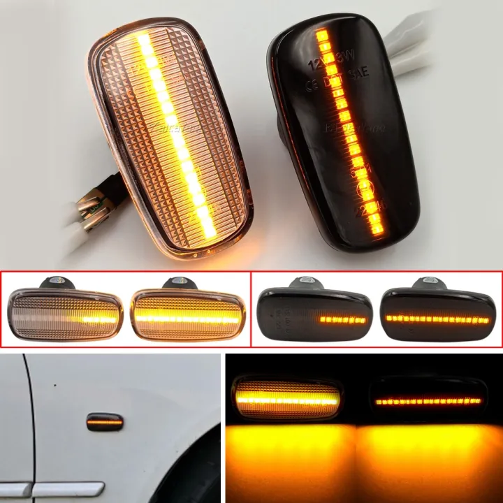 Pair Dynamic Led Front Fender Side Marker Light Turn Signal Lamp For ...