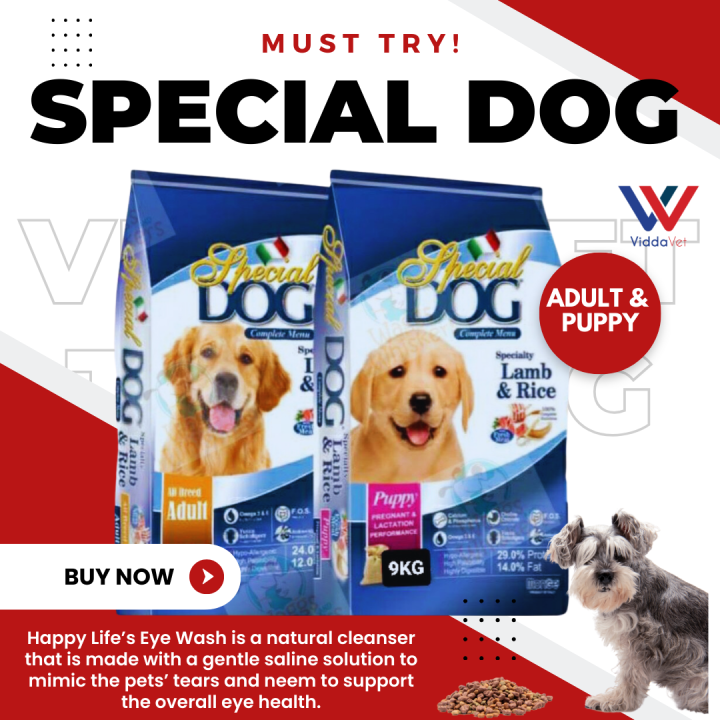 SPECIAL DOG LAMB AND RICE FLAVOR 9KGS FOR ALL LIFE STAGES PUPPY adult ...