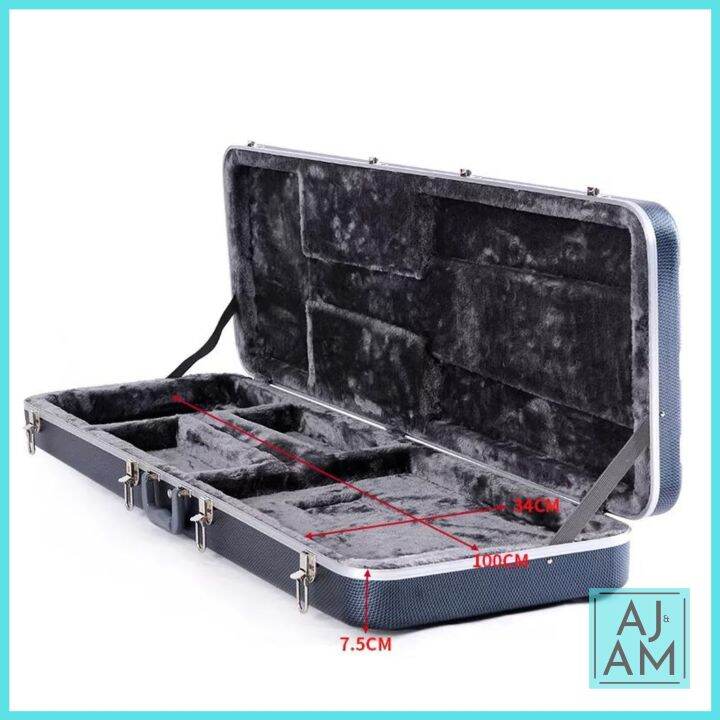 Deluxe Electric Guitar Hard Case Hard Shell Carrying Case Lockable with ...