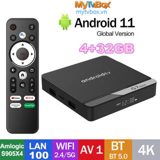 Tv box g7 max android tv 11 ram 4g + 32g khiển bằng giọng nói