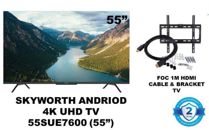 SKYWORTH 55''LED 4K UHD ANDROID MODEL:55SUE7600 | Lazada
