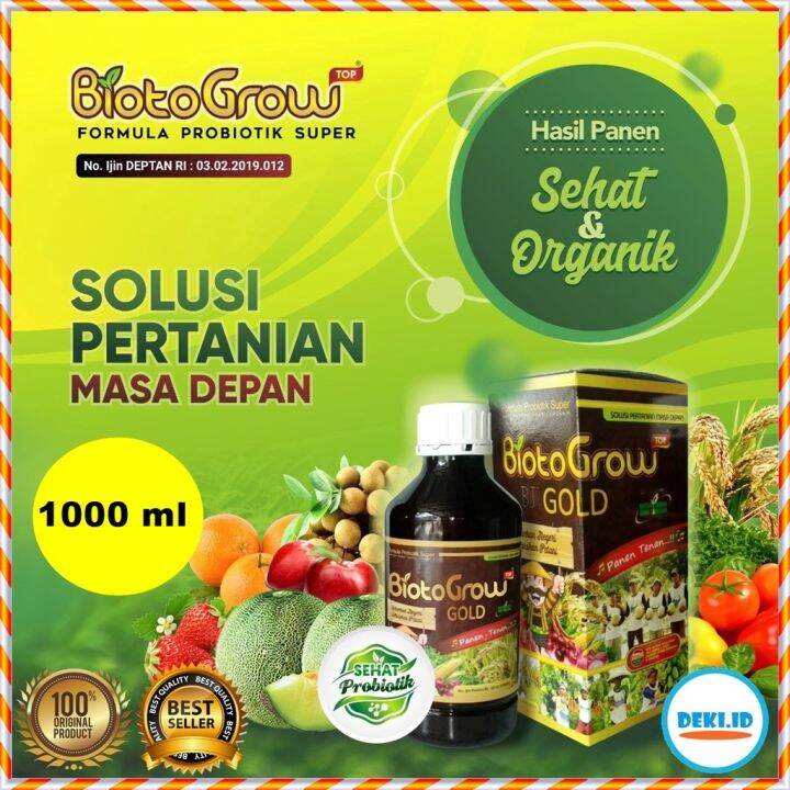Biotogrow Gold 1000 ml POC Pupuk Organik Cair GA3 Buah Lebat Bunga ...