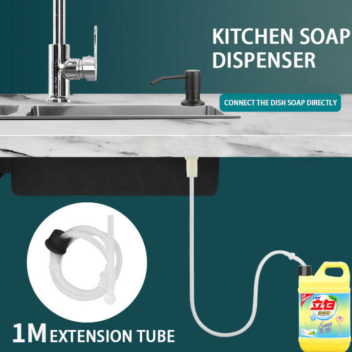 TZT MALL 304 stainless steel Kitchen sink soap dispenser detergent ...