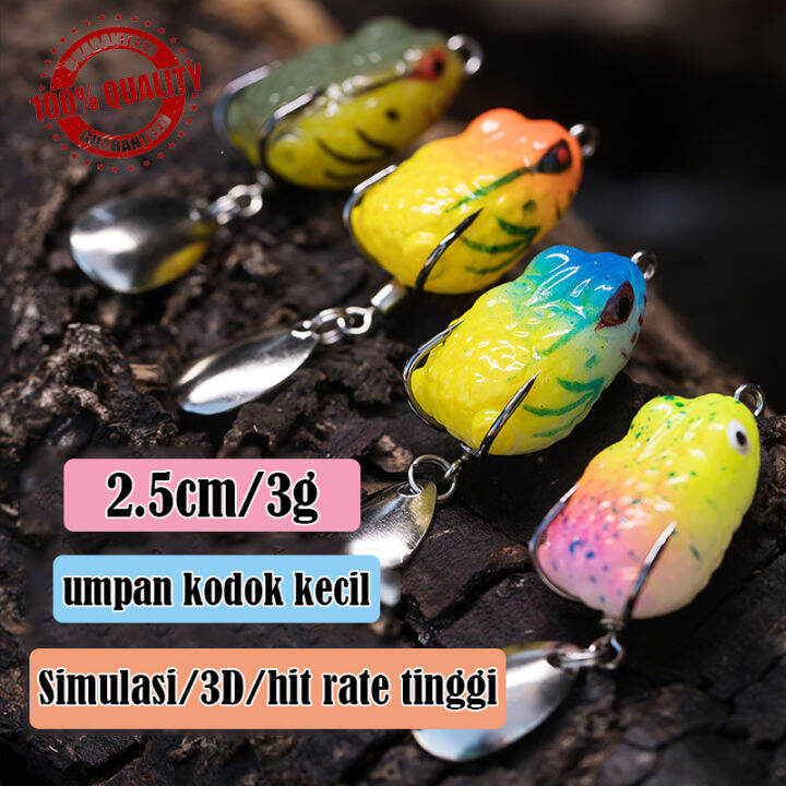 Umpan Katak Tabung Lunak 2.5cm 3g Soft Frog Lure Pancing Plastik dengan ...