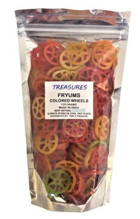 Treasures Fryums - Wheels - Colored - Ready To Fry Crackers - 100% From ...