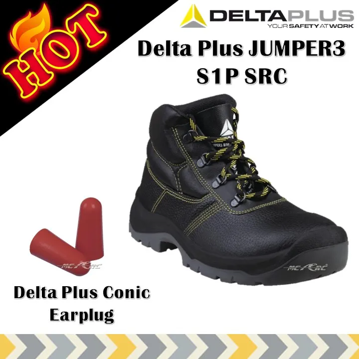 DELTAPLUS Highcut, Steel Toe, Pigmented split Leather [Jumper3 S1P SRC ...