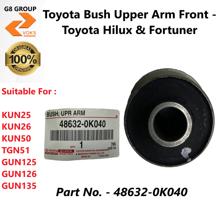 Toyota Bush Upper Arm Front - Toyota Hilux & Fortuner ( 48632-0K040 ...