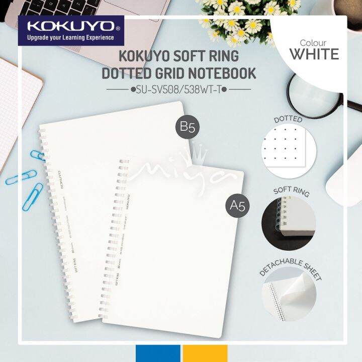 Kokuyo Soft Ring Dotted Notebook A5 B5 80 Sheets Lazada