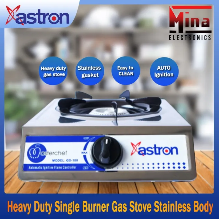 Astron GS-188 Heavy Duty Single Burner Gas Stove Stainless Body ...