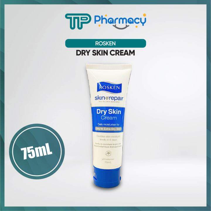 Rosken Dry Skin Cream Daily Moisturiser for Dry to Extra Dry Skin (75ML ...