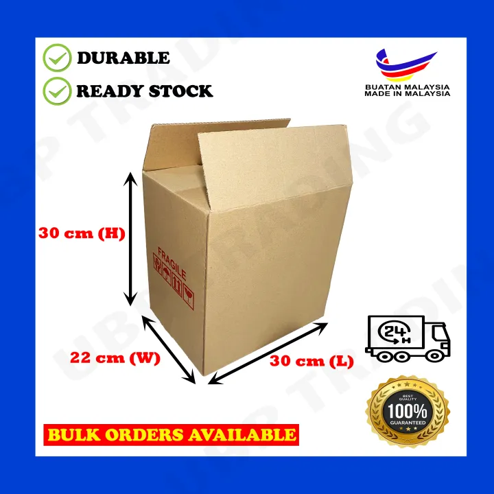 30cm(L)x22cm(W)x30cm(H) Carton Box Packaging Box Postage Box Courier Box Gift Box Kotak Kotak ...