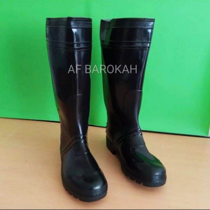 SEPATU BOOT PROYEK/KEBUN/TUKANG STEFFI LONG/PANJANG HITAM | Lazada ...
