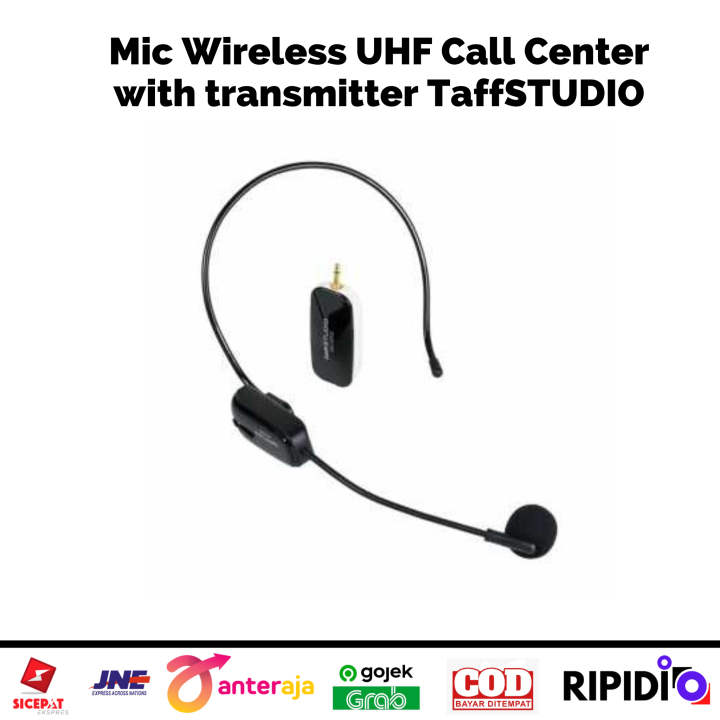 Microphone Wireless UHF Call Center with Transmitter TaffSTUDIO ...