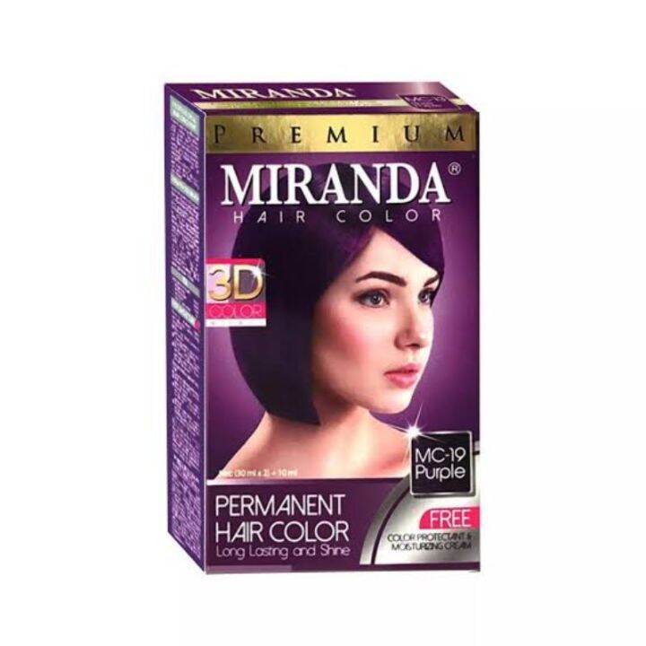 Miranda Hair Color Semir Rambut Cat Rambut MC 19 - Purple 30ml | Lazada ...