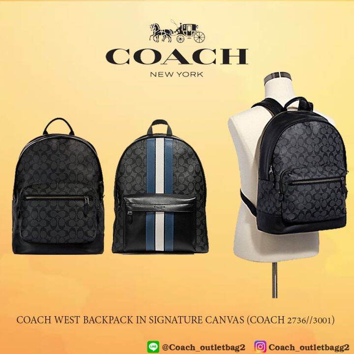 Coach WEST BACKPACK IN SIGNATURE CANVAS (COACH 2736) | Lazada.co.th