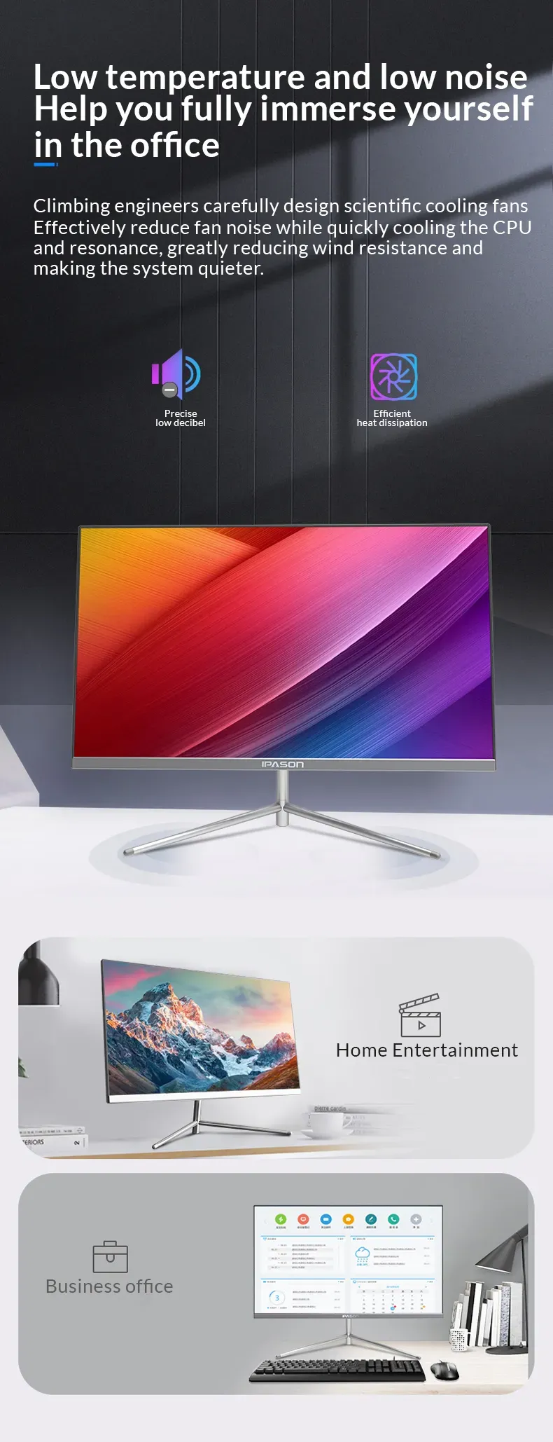 IPASON Intel 4 Core A3 N5095 23.8″ 1920 x 1080 256 GB SSD 8GB With Free Wireless Keyboard ...