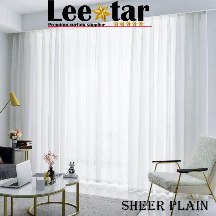 Ready stock! Ready sewing! (Free hook/free eyelet) lining curtains ...