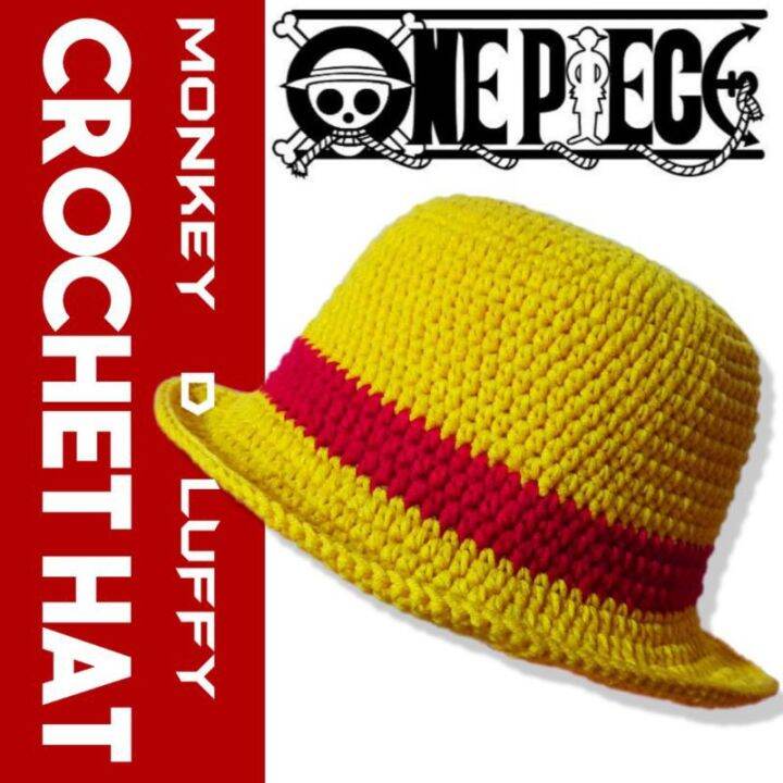 K&Q Crochet Bucket Hat - One Piece Monkey D Luffy inspired | Lazada PH
