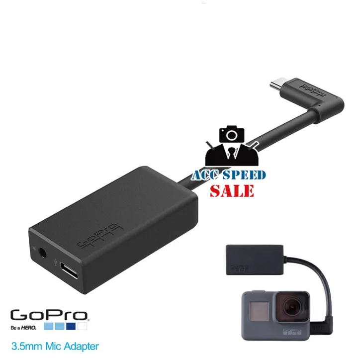 GoPro Pro 3.5mm Mic Adapter for HERO8 /Hero 7 Black / 6 Black / 5 Black / Session | Lazada.co.th
