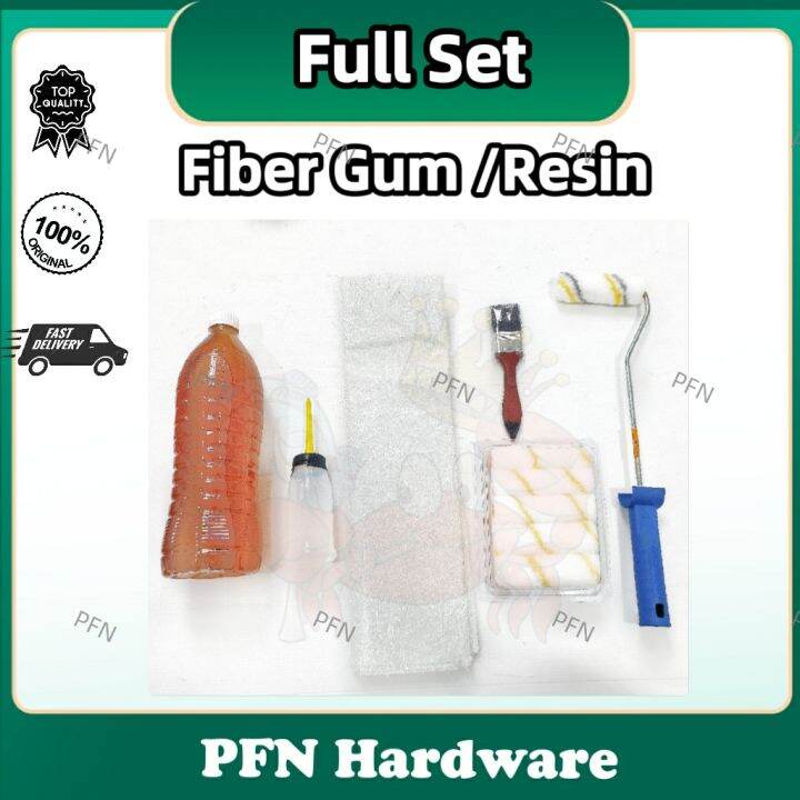 Full Set 0.5 /1.5 Liters Fiber Gum Fibreglass Resin with Catalyst ...