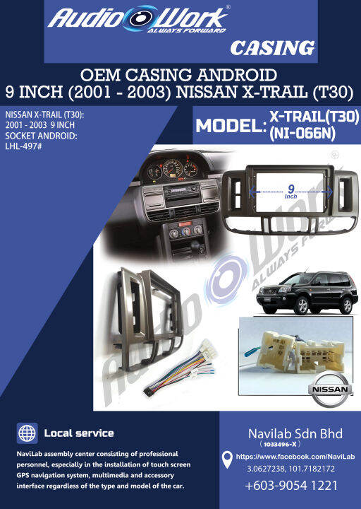 Nissan X-Trail XTrail T30 2001-2003 9 Inch Android Player Casing Ready ...