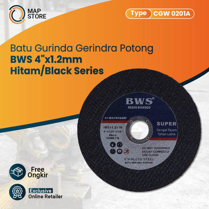 Batu Gurinda Gerinda Potong BWS 4"x1.2mm Hitam / Black Series | Lazada ...