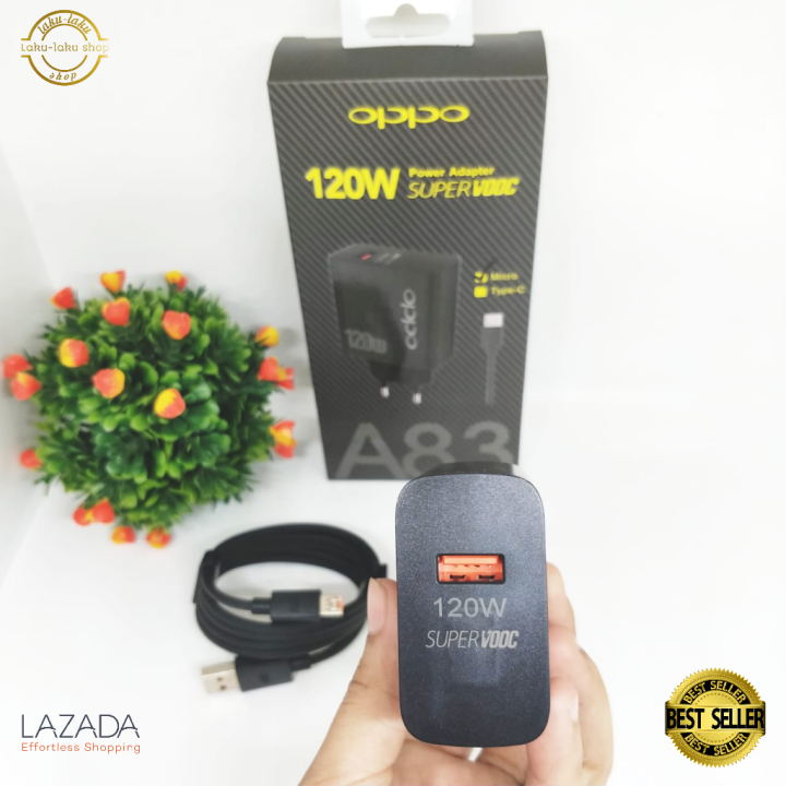 CARGER CHARGER CASAN TC Oppo A83 120W SUPER VOOC FAST CHARGING OPPO ...