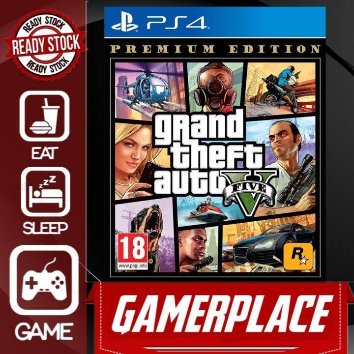 PS4 Grand Theft Auto V Premium Edition (English&Chinese*Disc*New Seal ...