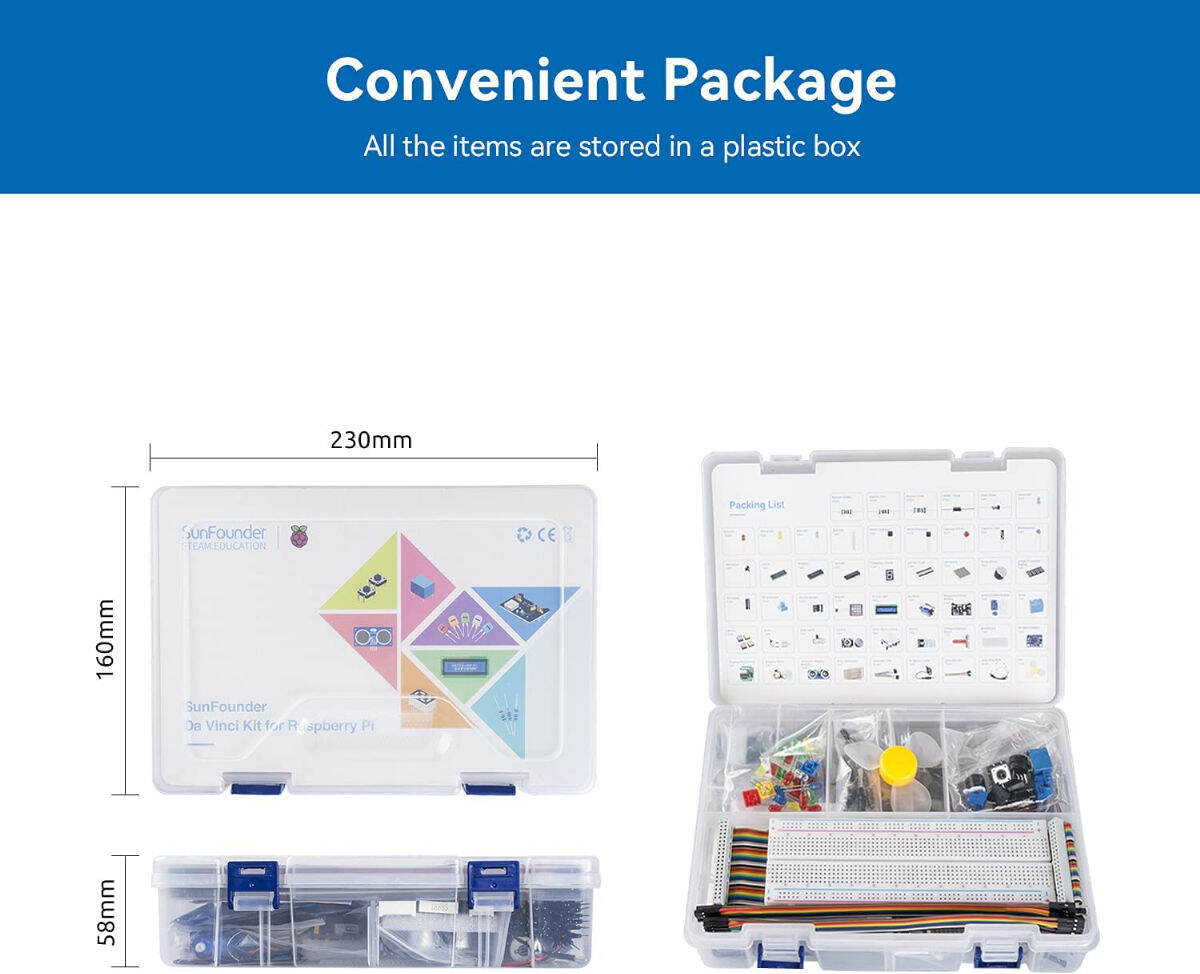 SunFounder Raspberry Pi Starter Kit for Raspberry Pi 4B 3 B+ 400, 537-Page Online Tutorials ...
