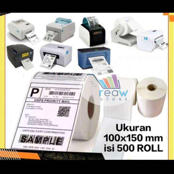 Kertas Sticker Thermal Label Stiker Barcode 100x150mm 10x15cm A6 500pcs | Lazada Indonesia