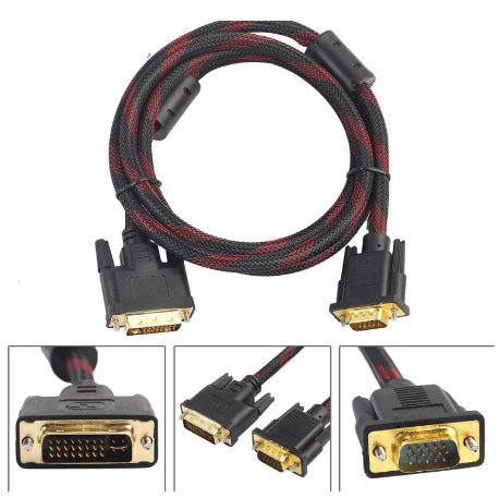 DVI-I Turn 24+5 pin To VGA Connect Wire Cable Male to Male Video Line ...