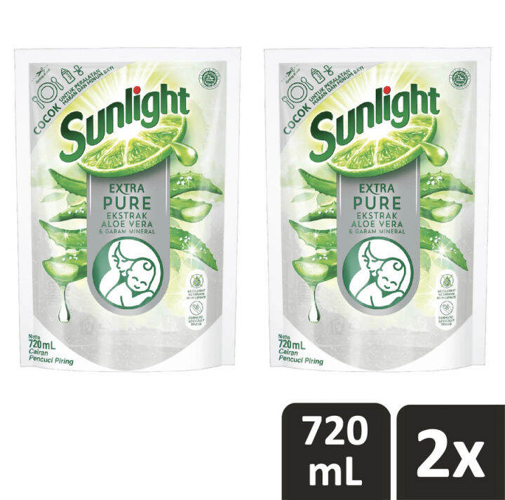 sunlight extra pure pouch 720 ml twin pack | Lazada Indonesia