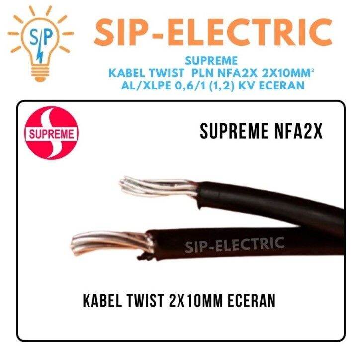 SUPREME KABEL TWIST PLN NFA2X 2x10mm² AL/XLPE 0,6/1 (1,2) kV ECERAN ...