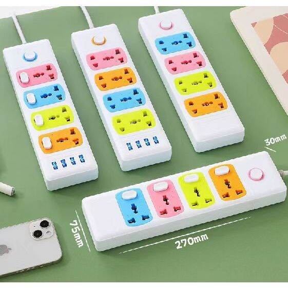Diya Colorful socket USB multi hole slotwith wire plug board wiring ...