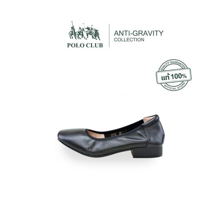 POLO CLUB รองเท้าคัทชูผู้หญิง รุ่น P1933 สีดำ | รองเท้าหัวมน รองเท้าส้น ...