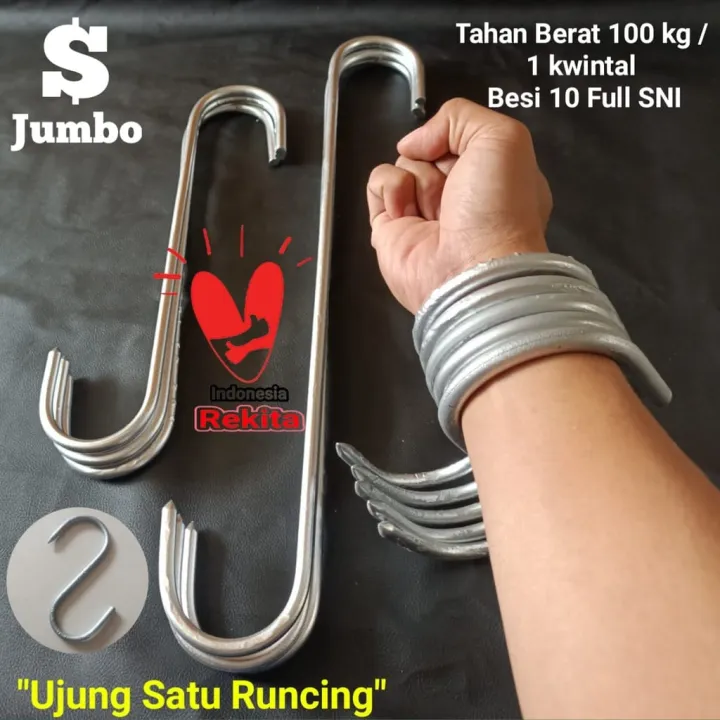 Besi Kait Bentuk S Tahan Beban Hingga 1 Kwintal, Material Besi Beton 10 ...